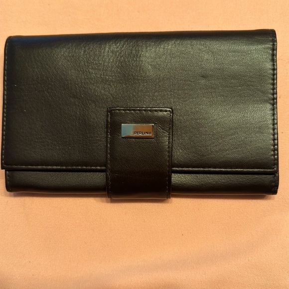 Perlina | Bags | Perkins Leather Wallet Brown | Poshmark